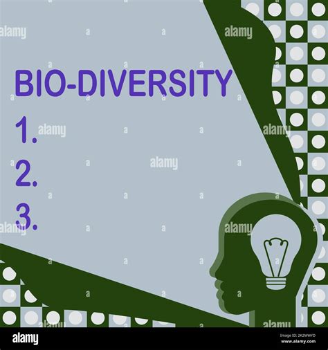 Conceptual Display Bio Diversity Word For Variety Of Life Organisms