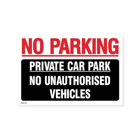 Private Car Park Sign Safety Signs And Stickers
