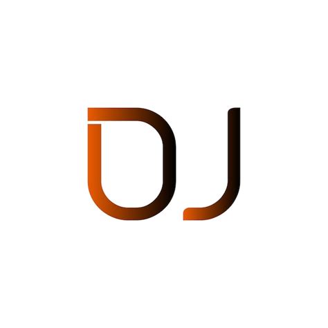 Dj 로고 디자인 프리미엄 벡터