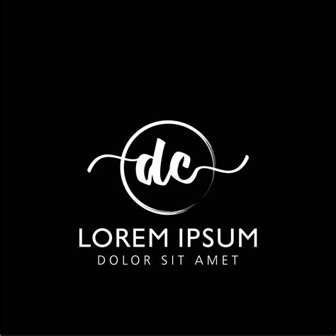 Letter Dc Initial Handwriting Logo With Signature And Hand Drawn Style 25427234 Vector Art At