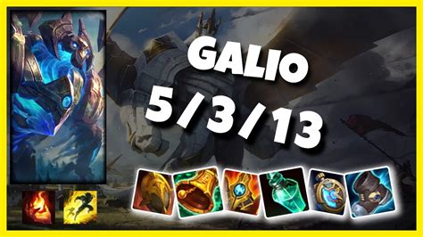 Galio 11 2 Gameplay Challenger Replay S11 Support 5 3 13 KOREAN