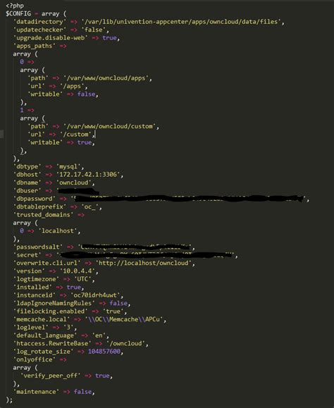 owncloud maintenance mode and could not open input file occ apps