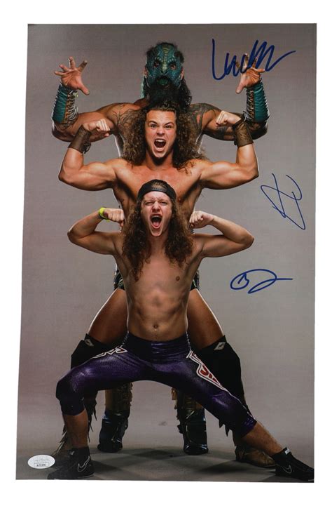 Jack Perry Austin Matelson And Noah Nelms Signed Aew 11x17 Photo Jsa