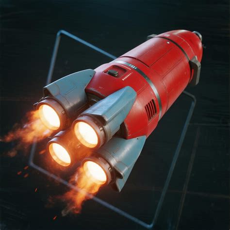Free Red Rocket Engine Image Thruster Rocket Propulsion Download