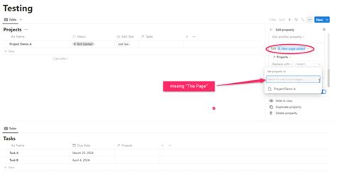 Missing This Page To Edit Relation Property In Button Rnotion
