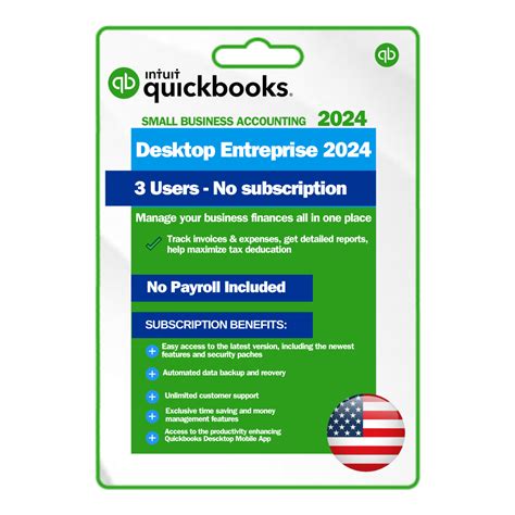 Quickbooks Desktop Enterprise 2024 3 User Us Version Lifetime