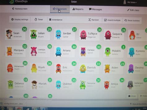 Students Choose Their Avatar On Classdojo And Accumulate Points Based