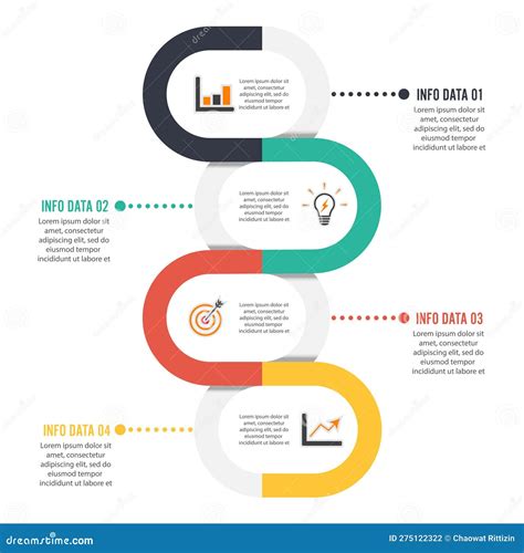 Horizontal Numbered Arrows Concept Illustration Or Background