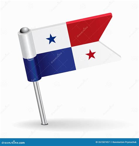 panamian flag map pointer layout vector illustration stock vector