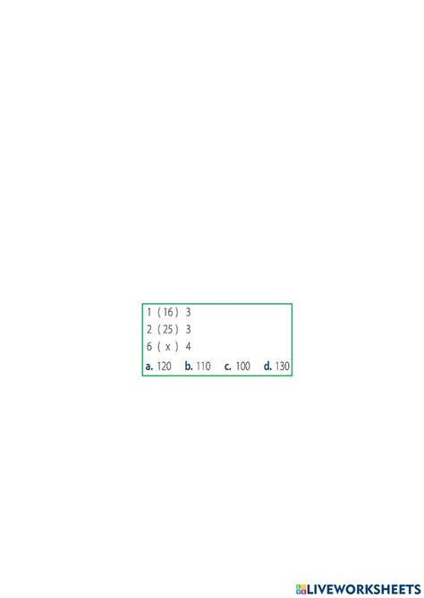 Analogías numéricas Tarea worksheet