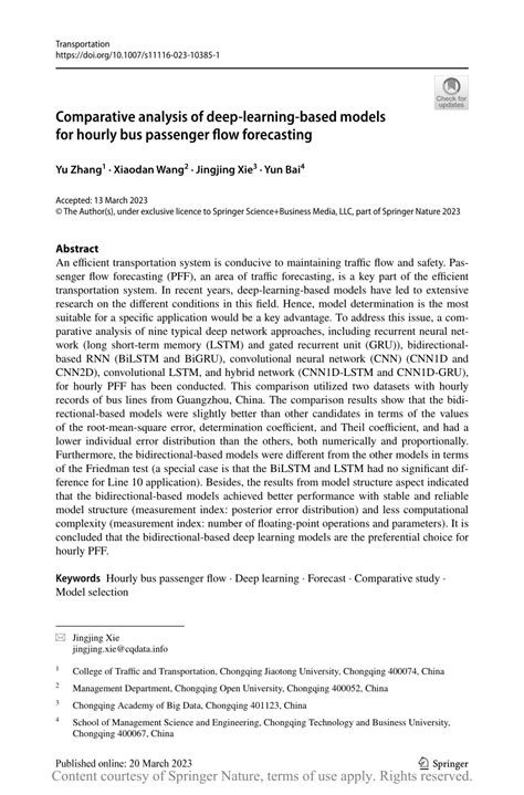 Comparative Analysis Of Deep Learning Based Models For Hourly Bus