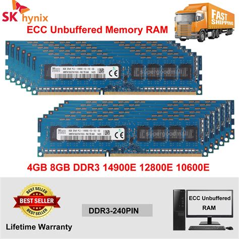 Sk Hynix 8gb 2rx8 Pc3 Pc3l 14900e 12800e Ddr3 1866mhz 1600mhz 240pin Ecc Unbuffered Dimm Server