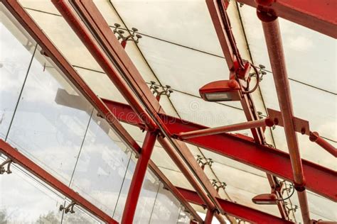 Glass Canopy With Metal Structures Stock Image Image Of Architectural