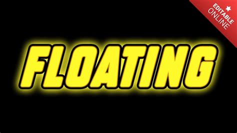 Floating Yellow Text Effect Generator