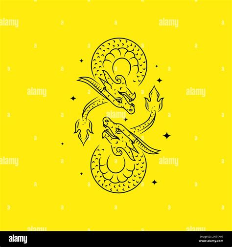 Logo Del Drago Yin Yang Immagini Vettoriali Stock Alamy