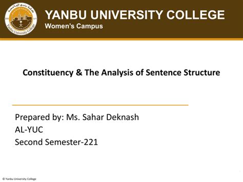 Constituency And Sentence Structure Analysis Presentation