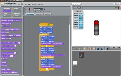 S4a Para Arduino Programación De Un Semáforo De Leds Recursos