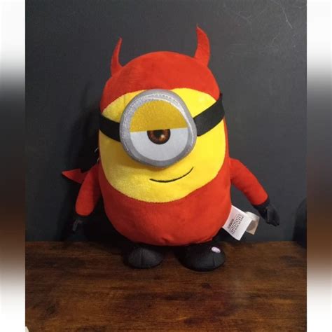Illumination Toys Minions Stuart As Red Devil Plush 2 Halloween