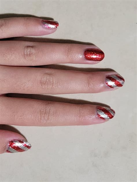 Candy Cane Mani R Redditlaqueristas