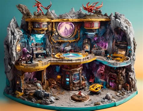 Isometric View Of Power Rangers Command Center Ai Art