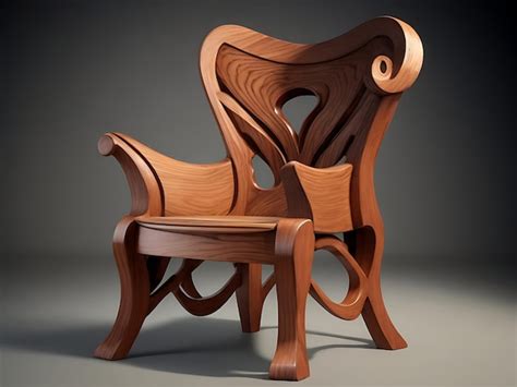 Premium Ai Image Wooden Chair Ai Generated
