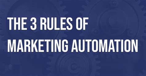 The Rules Of Marketing Automation Blick Digital