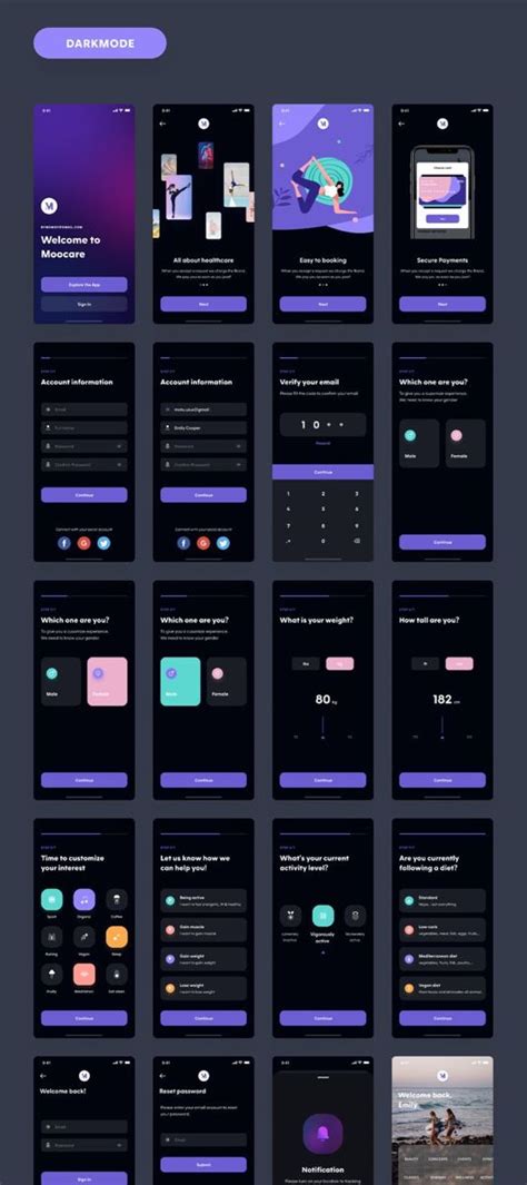 Dark UI App Design Layout Mobile App Design Inspiration App Interface Design