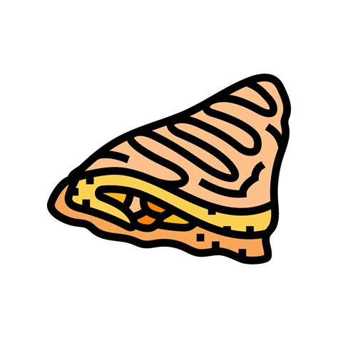 Apple Turnover Sweet Food Color Icon Vector Illustration 25435321