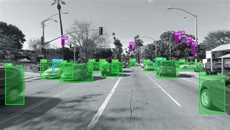 Autonomous Driverless Car Computer Vision Object Stock Footage Video
