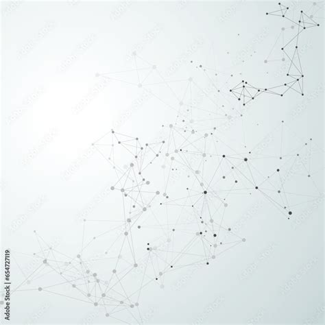 Abstract Connecting Dots And Lines Vector Geometric Background Polygonal Design For Technology