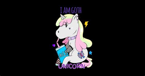 I Am Goth Unicorn Unicorn Sticker Teepublic