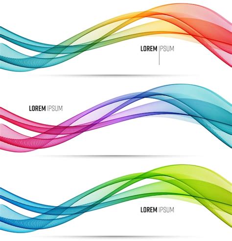 Premium Vector Vector Abstract Colorful Flowing Wave Lines Isolated On White Background Design