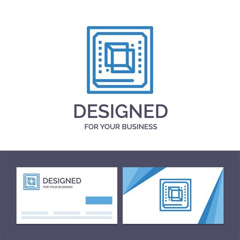 Creative Business Card And Logo Template Chip Computer Cpu Hardware Processor Vector