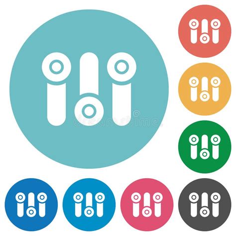 Iconos De Color Plano Del Panel De Control Ilustración Del Vector
