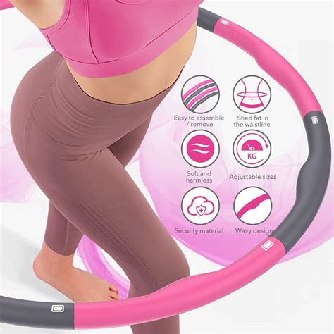Weighted Hula Hoop Adult Fitness 12kg Hoola Hoops With Wave Massage