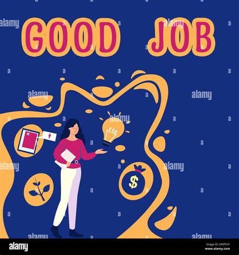 Text Showing Inspiration Good Job Concept Meaning Encourage Someone
