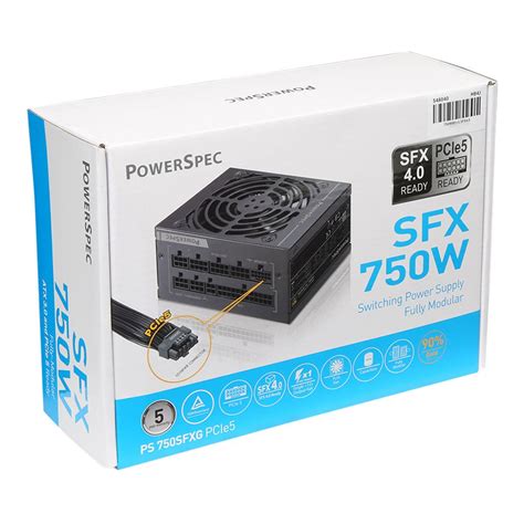 Powerspec Ps 750sfxg 750 Watt 80 Plus Gold Sfx Fully Modular Power Supply Micro Center