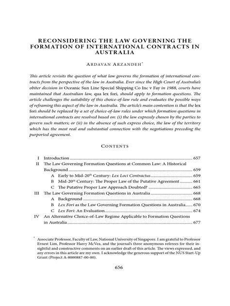 Reconsidering The L Aw Governing The Pdf Choice Of Law Legal Concepts