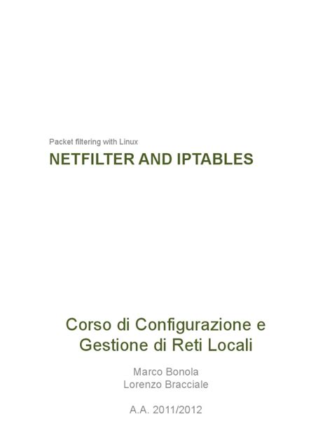 Netfilter And Iptables Pdf Port Computer Networking File Transfer Protocol