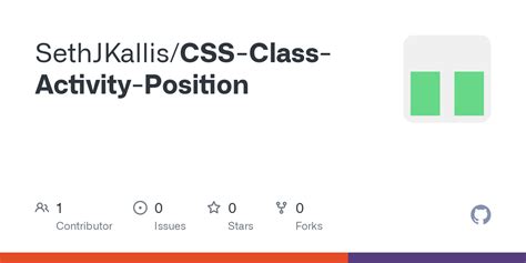 Github Sethjkalliscss Class Activity Position