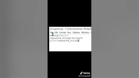 Repeated String In Python Language Python Tutorial Learn With