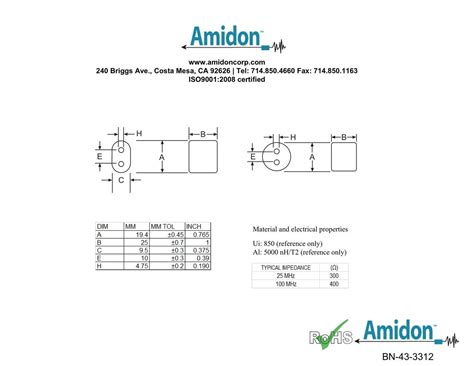 BN-43-3312 هسته فریت - ایران کامپو | خرید Ferrite Core