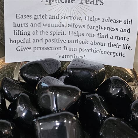 Apache Tears Tumbled The Energy Within Kc Crystal And Metaphysical Shop