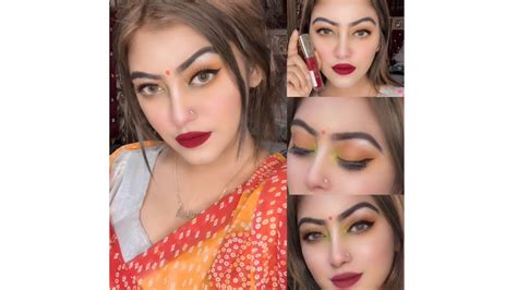 Pohela Falgun Makeup Tutorial Bangladesh Anamikashaikh Youtube