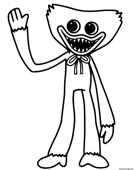 Coloriage Huggy Wuggy Poppy Jecolorie