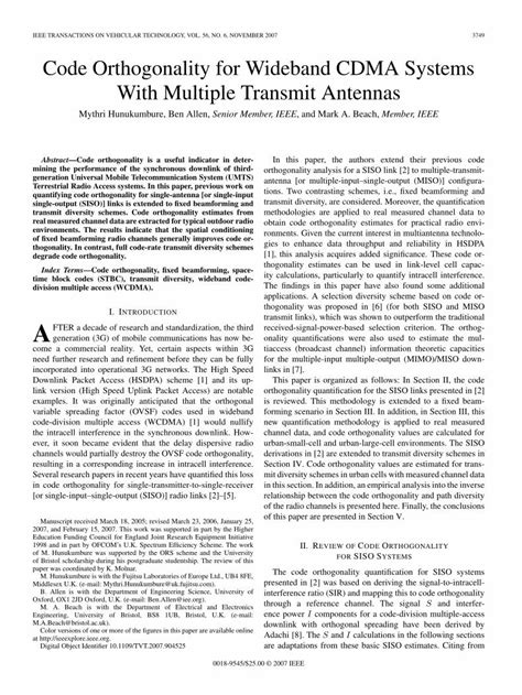 pdf code orthogonality for wideband cdma systems with multiple