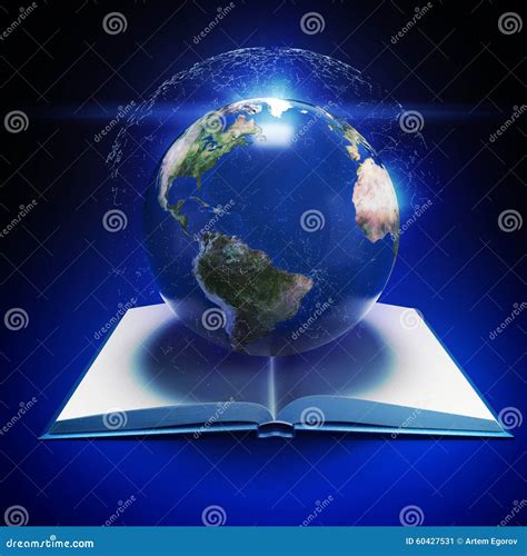 Планета земли и открытая книга Иллюстрация штока - иллюстрации ...
