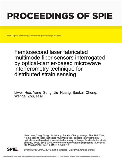 Pdf Femtosecond Laser Fabricated Multimode Fiber Sensors Interrogated By Optical Carrier Based