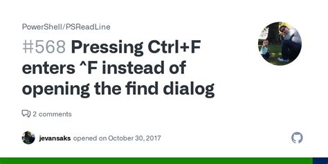 pressing ctrl f enters f instead of opening the find dialog · issue