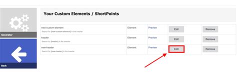 make parts of predefined elements customizable shortpoint support